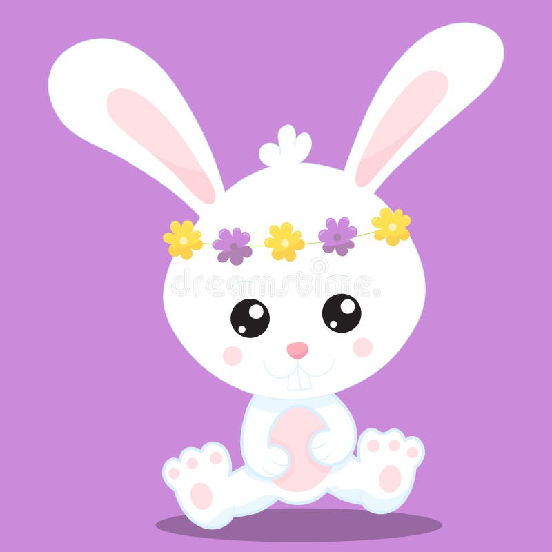 Spring friends bunny 04 stock vector. Illustration of friends - 197988813