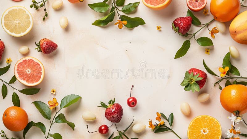 Spring Fruit Assortment Arranged with a Designated Area for Your ...
