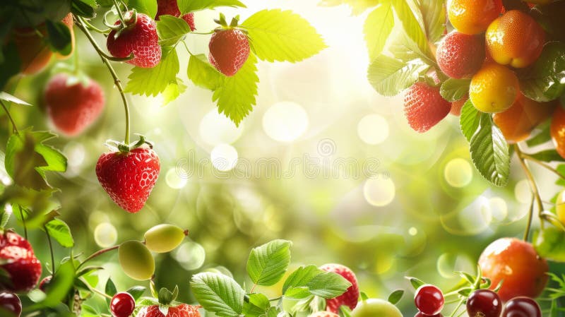 Spring Fruit Scene Designed To Integrate Seamlessly with Your Text or ...