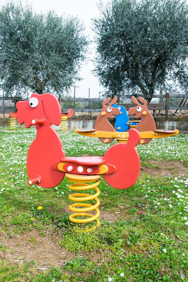 Spring games in playground stock photo. Image of rabbit - 55033378