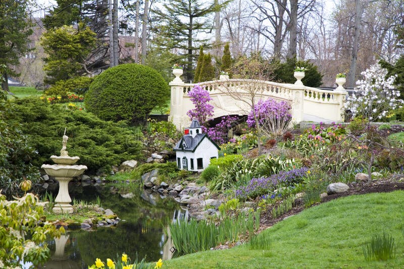 Ornamental Garden Bridge stock image. Image of public - 23921449