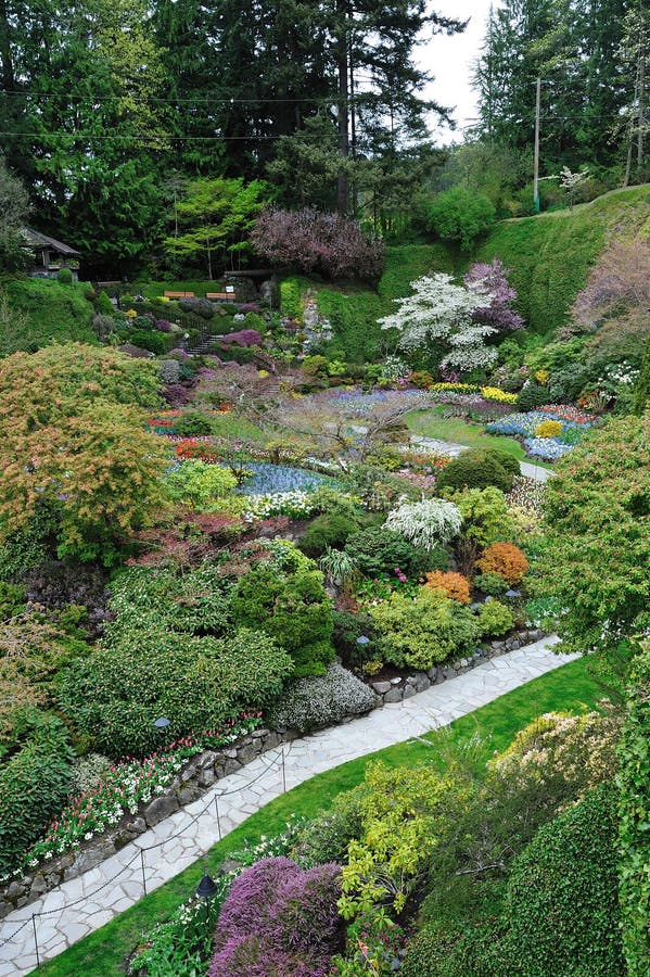 Spring garden view stock image. Image of flowers, famous - 17513253