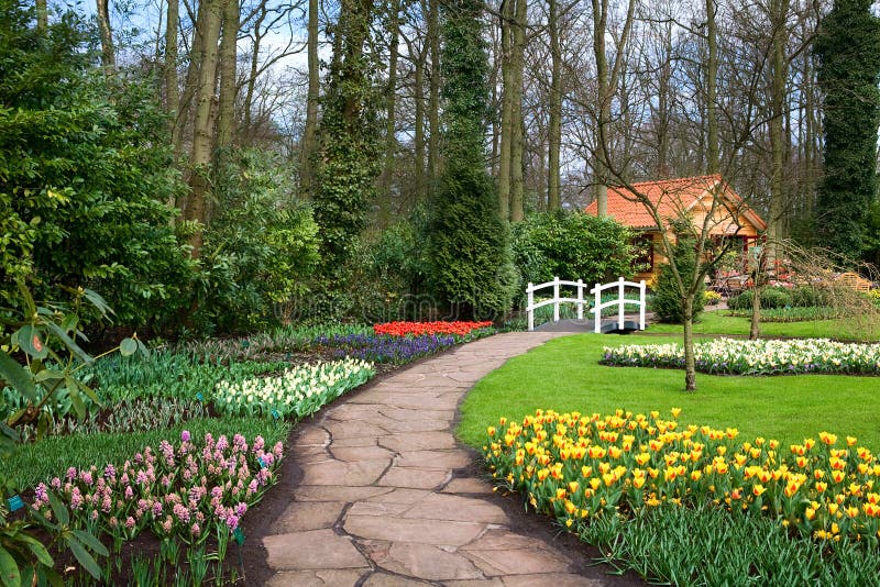 Spring garden stock image. Image of flower, keukenhof - 2258937