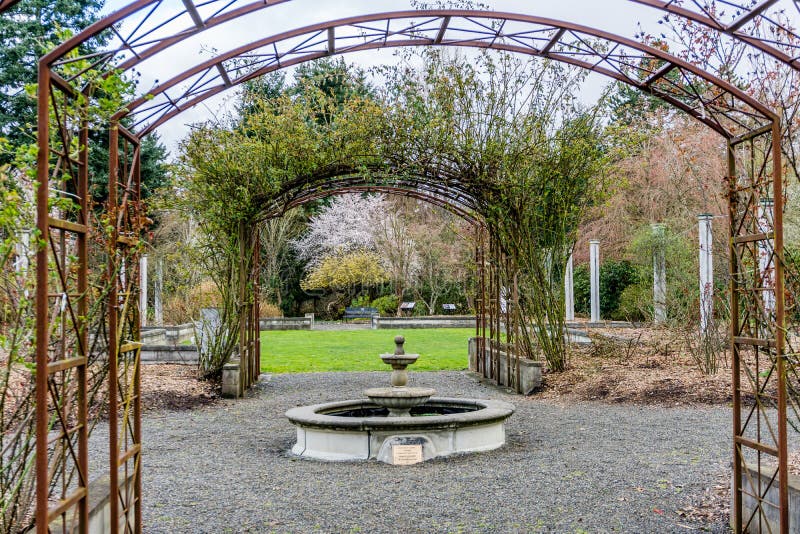 Spring Garden Arches 3 stock image. Image of nature - 243790819