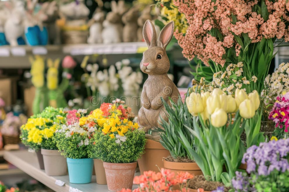 Spring Garden Decor Display Stock Image - Image of floral, ornaments ...