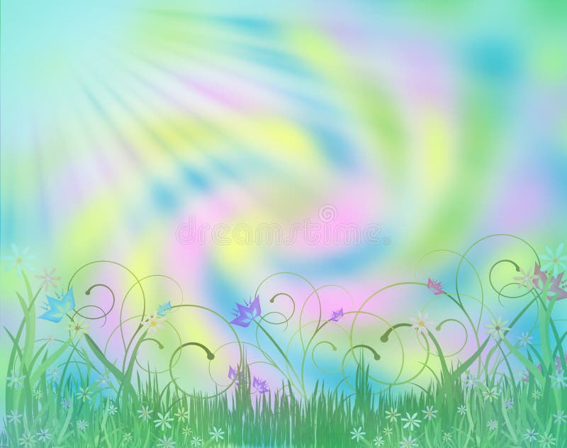 Spring Garden Pastels Background Stock Illustration - Illustration of ...