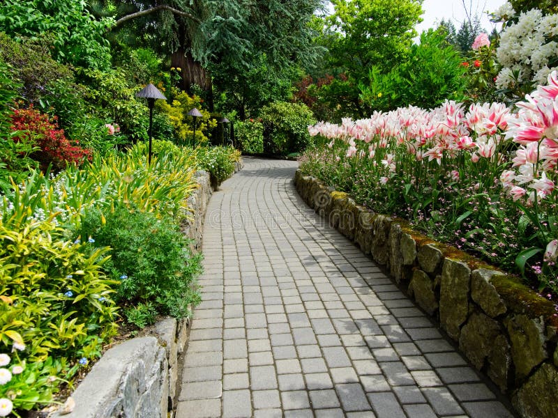 Spring garden stock image. Image of color, blossom, flower - 166886787