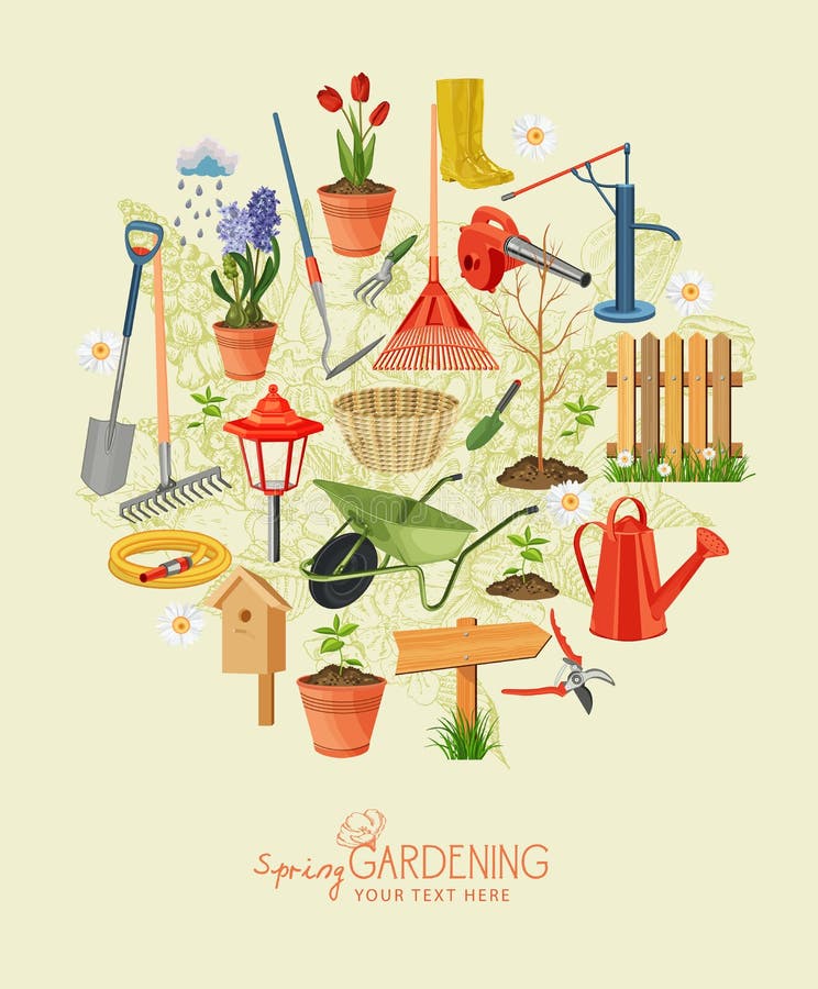 Garden Day, Poster, Agriculture, Gardening Banner, Summer Work On ...