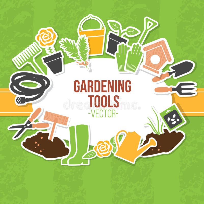 Spring Gardening Tools Set, Vector Illustration Stock Vector ...