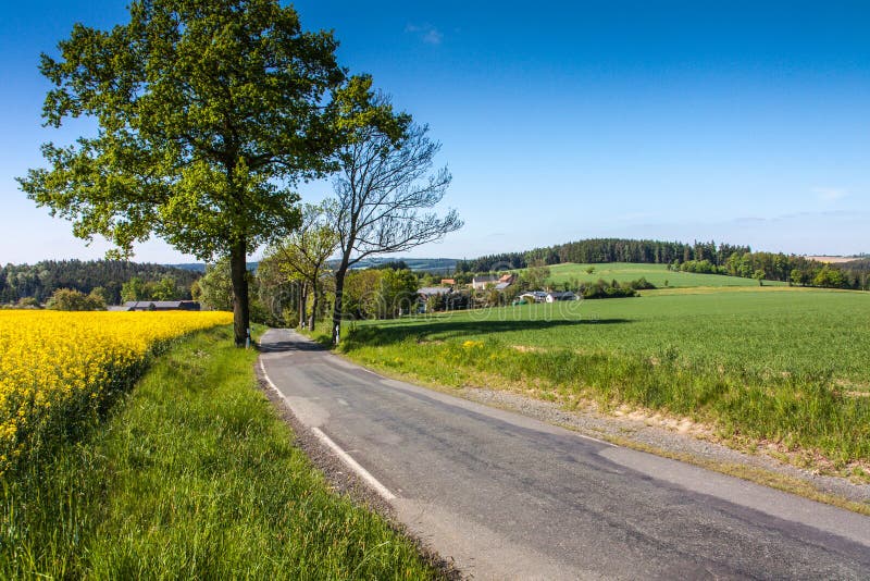 Spring in Germany stock photo. Image of blue, color, landscape - 29345848