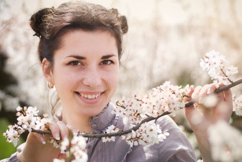 Spring girl stock photo. Image of fresh, outdoor, blue - 13880578