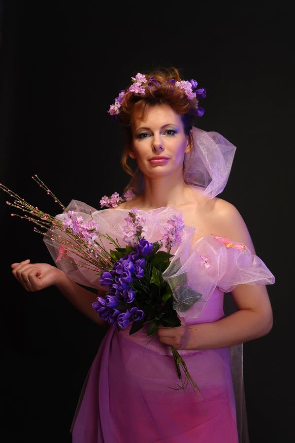 Spring girl stock image. Image of adorable, aromatic - 21327951