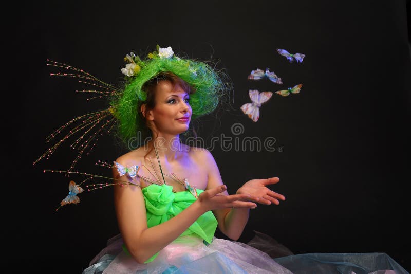 Spring girl stock image. Image of dream, cute, carnation - 21328207