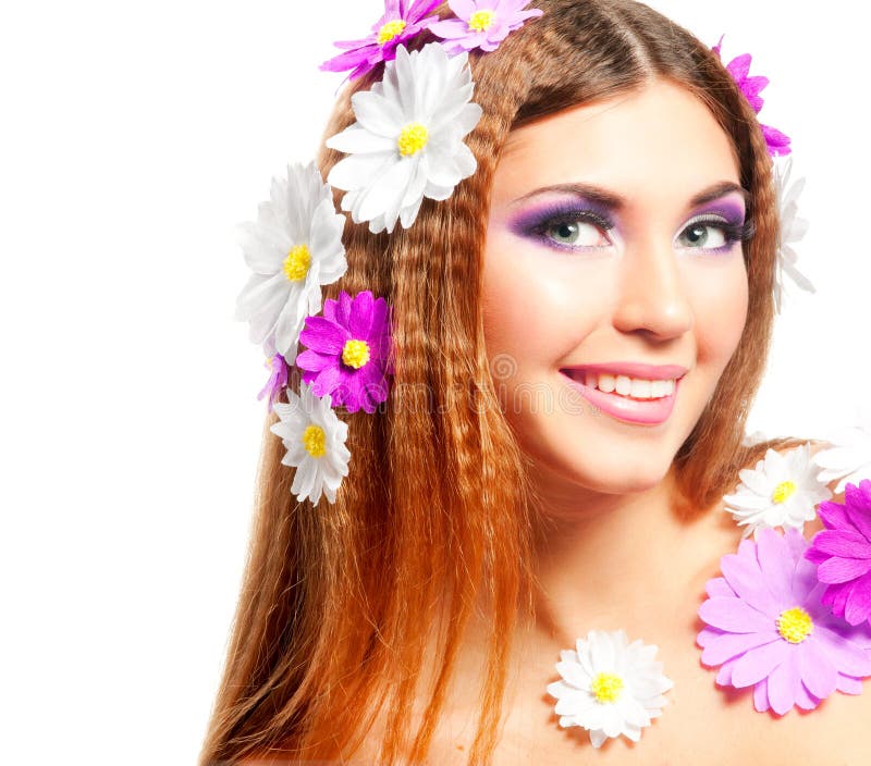 Spring girl stock image. Image of attractive, makeup - 23477381