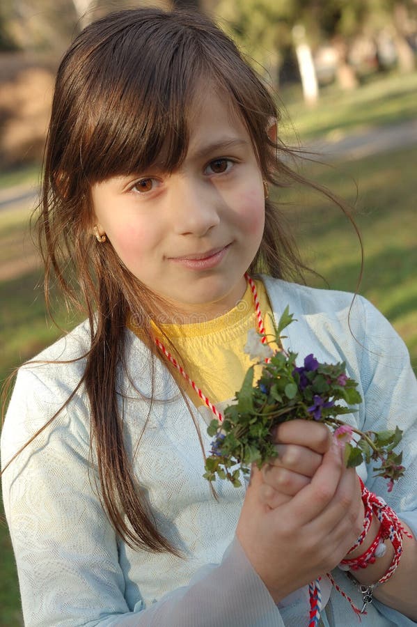 Spring girl stock image. Image of kids, children, delighted - 4701947