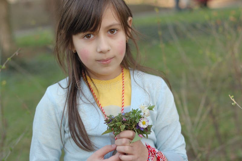 Spring girl stock photo. Image of beautiful, flower, floral - 4702476