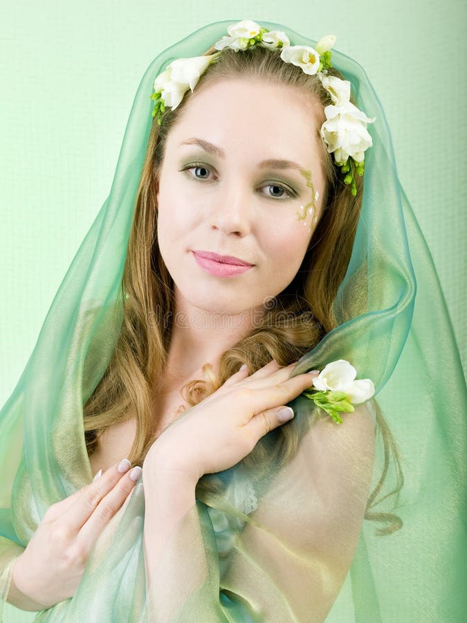 Spring girl stock image. Image of springtime, girl, dress - 8498419