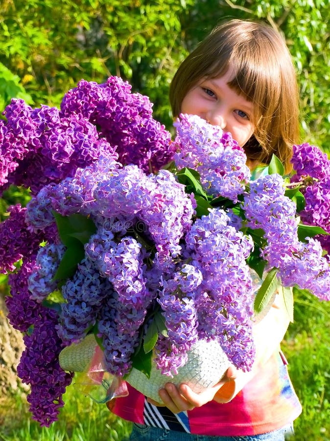 Spring girl stock photo. Image of flower, serenity, dream - 9606116