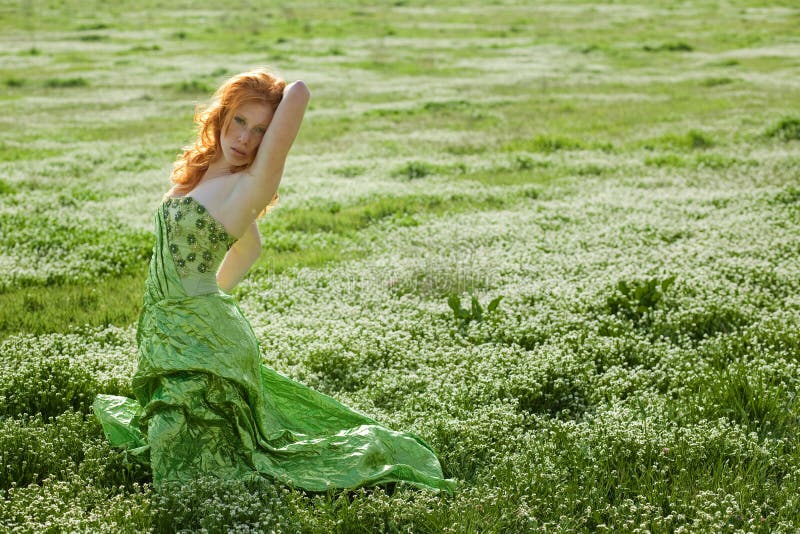 Attractive Model Posing As Spring Lady. Stock Image - Image of love ...