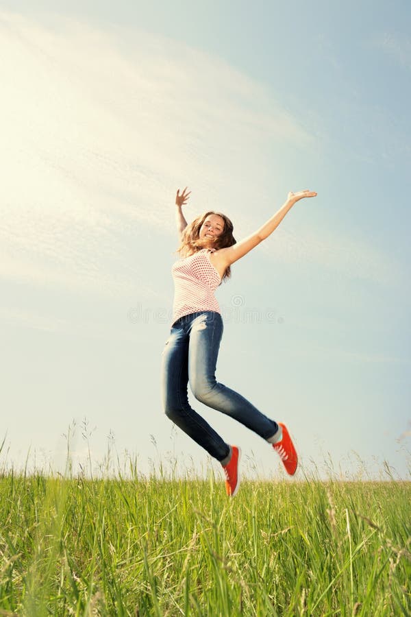 Spring Girl stock photo. Image of expressing, active - 30502646
