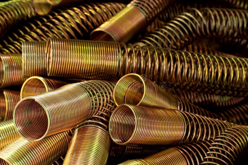 Spring gold for hydraulic. stock photo. Image of engineering - 98227648
