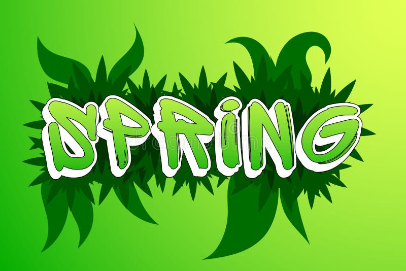 Spring Graffiti Vector stock vector. Illustration of style - 66624388