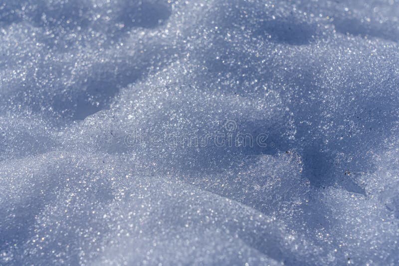 Spring Grainy Blue Snow Background, Selective Focus. Texture with Copy ...