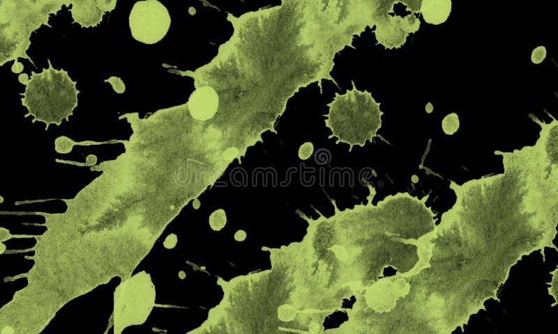 Spring Green Ink Splashes. Grunge Splatters Stock Illustration ...