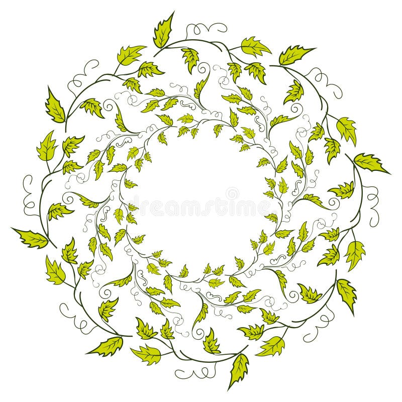 Spring green leaves border stock vector. Illustration of flower - 18937391