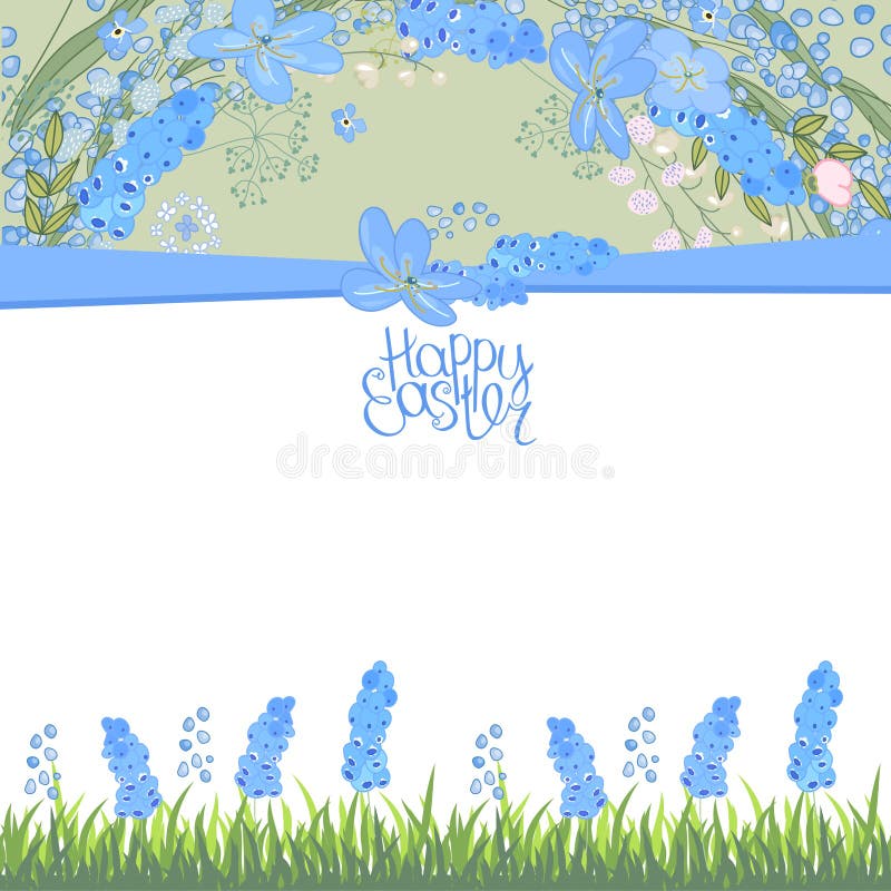 Spring Greeting Card. Easter Festive Template Stock Illustration ...