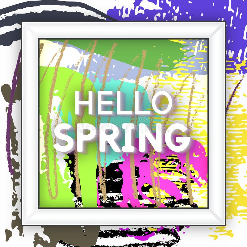 Congratulations with Spring Flowers Stock Illustration - Illustration ...