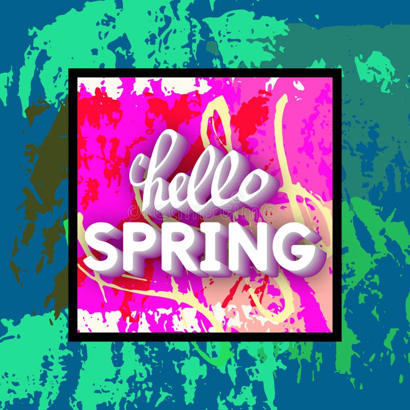 Spring Greeting. stock vector. Illustration of easter - 87686112