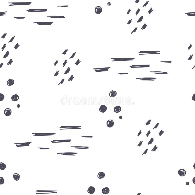 Spring Hand Drawn Floral and Abstract Elements. Stock Illustration ...