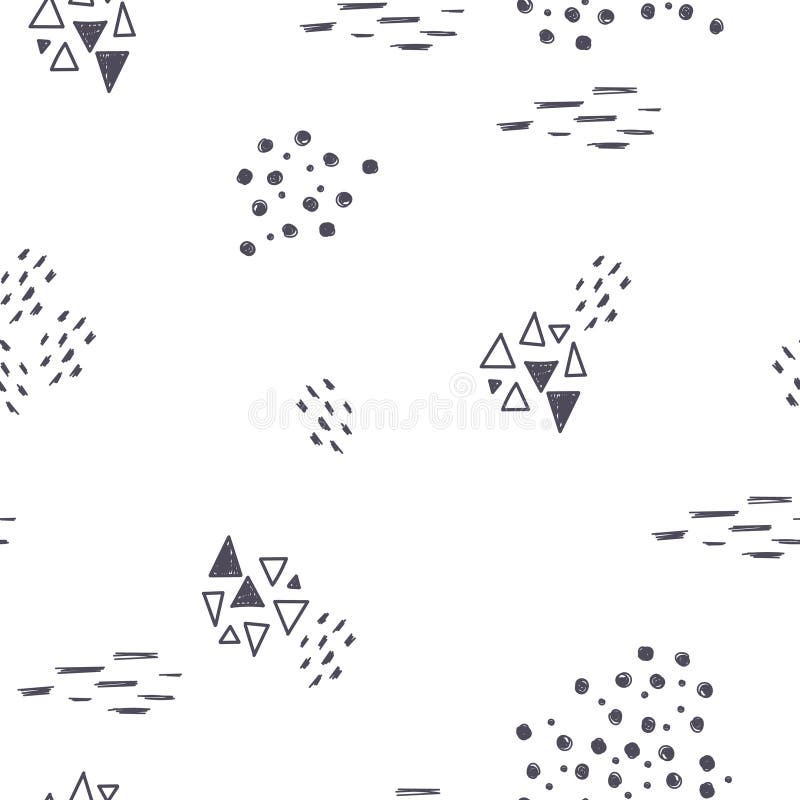 Spring Hand Drawn Floral and Abstract Elements. Stock Illustration ...