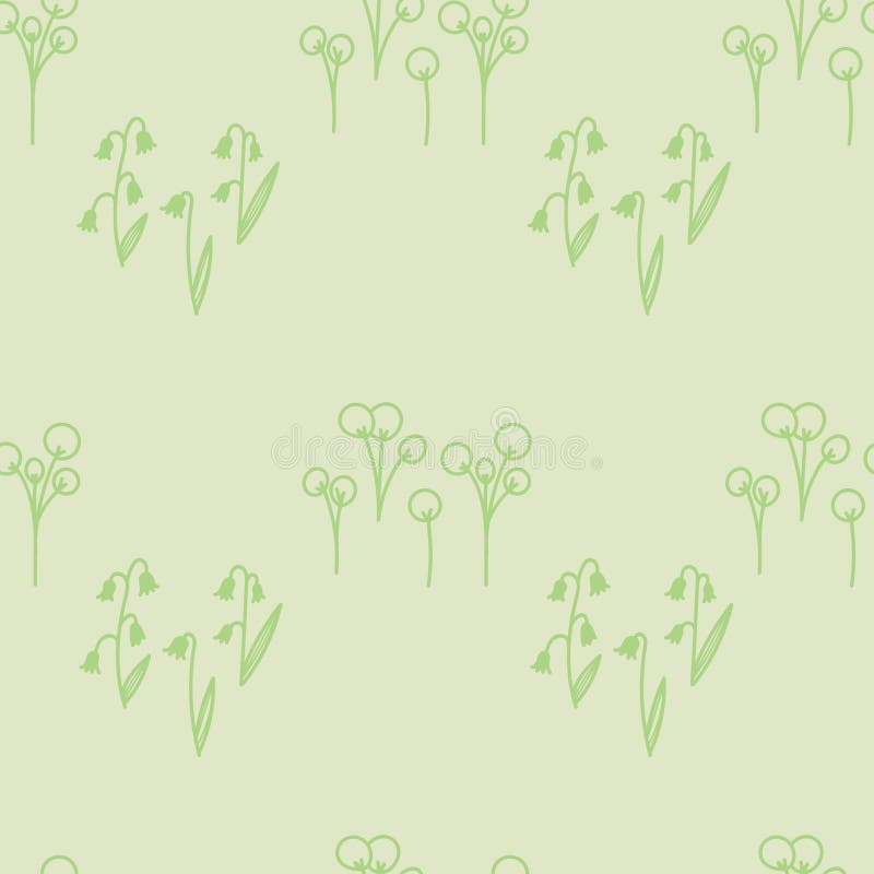 Spring Hand Drawn Floral and Abstract Elements. Stock Illustration ...