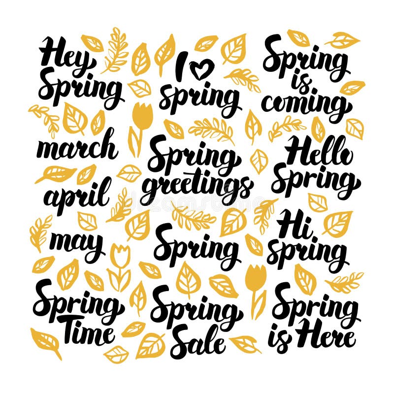 Nature Calligraphy Template Text for Your Design Illustration Concept ...