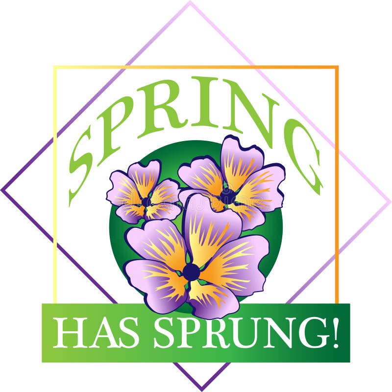 Spring has Sprung! stock vector. Illustration of flowers - 39218752