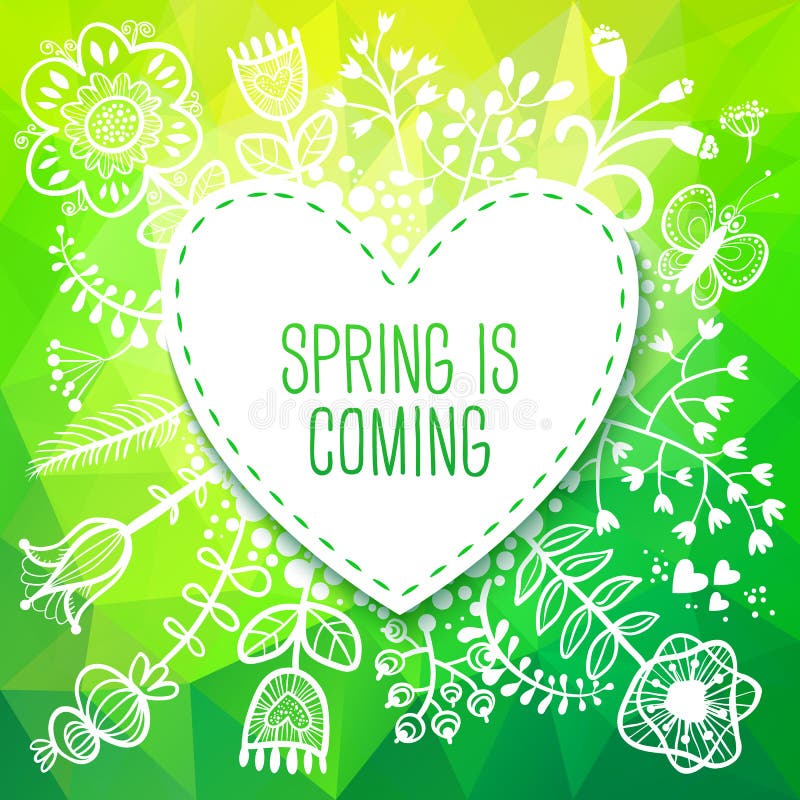 Spring Heart stock vector. Illustration of cool, desire - 28257725