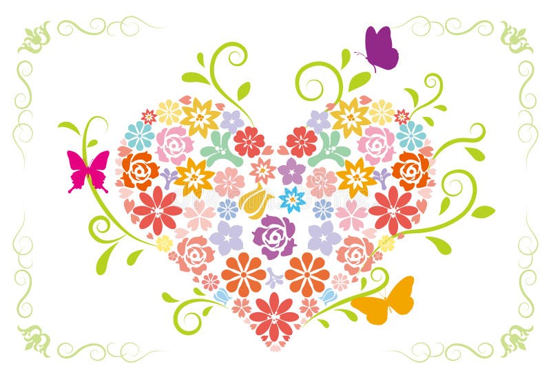 Spring Heart stock vector. Illustration of cool, desire - 28257725