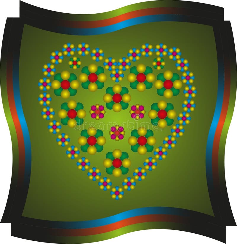 Spring heart stock vector. Illustration of flower, fantastic - 69056490