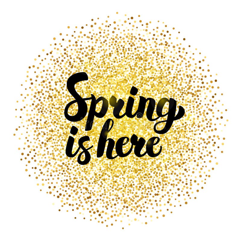 Spring is Here Greeting Postcard Stock Vector - Illustration of ...