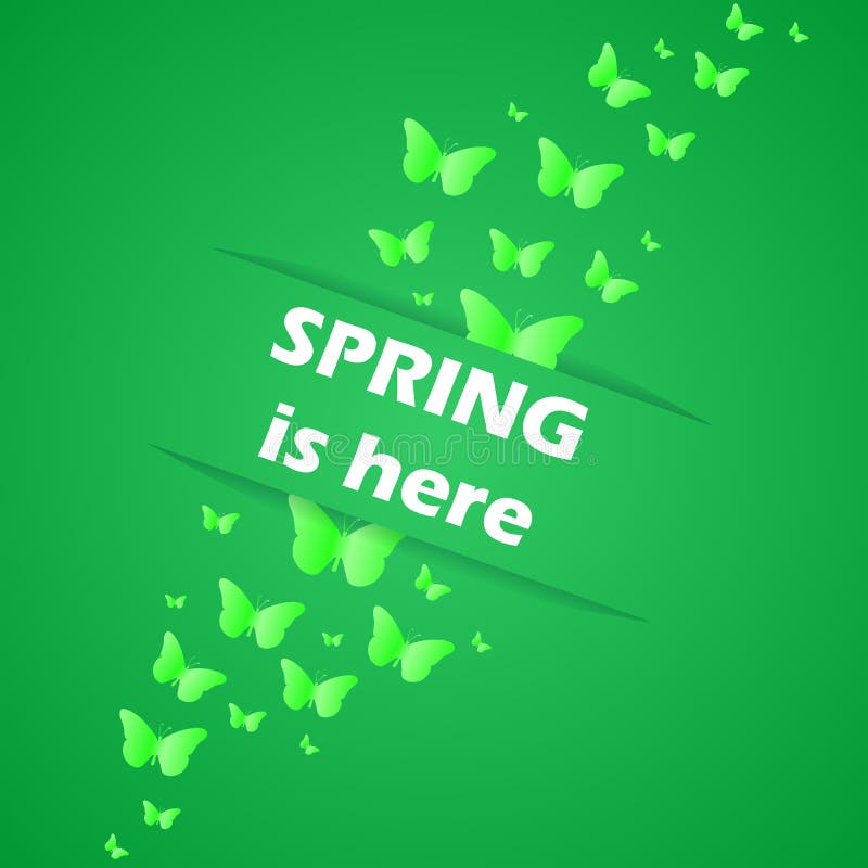 Spring is here stock illustration. Illustration of modern - 52810659