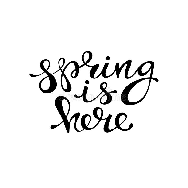 Spring Here Hand Lettering Stock Illustrations – 282 Spring Here Hand ...