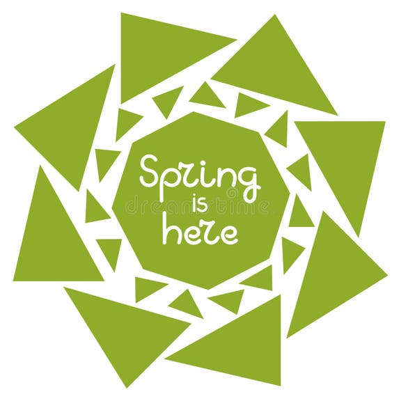 Spring is Here Text. Abstract Geometric Background Texture for Design ...