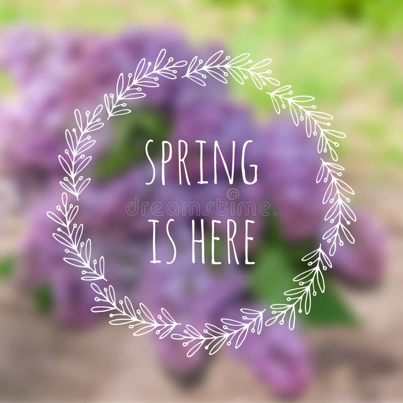 Spring Is Here. Vector Card, Banner, Tag, Label Stock Vector ...