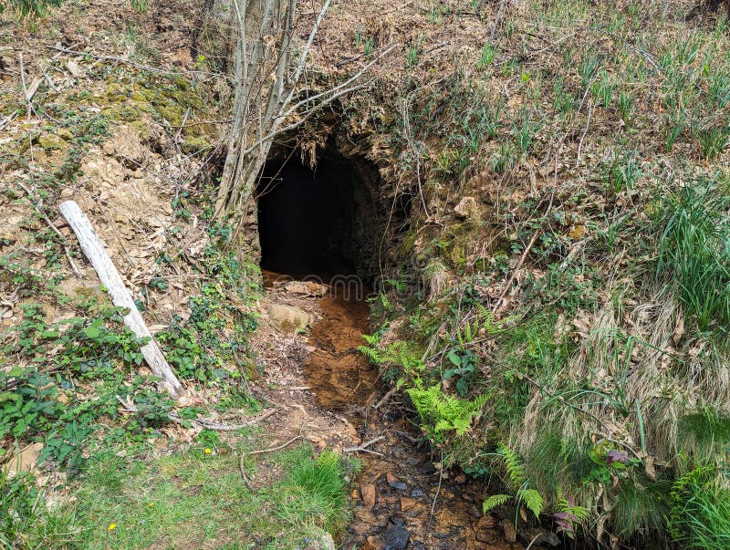 Spring Hidden in the Mine Hole Stock Image - Image of abandoned ...