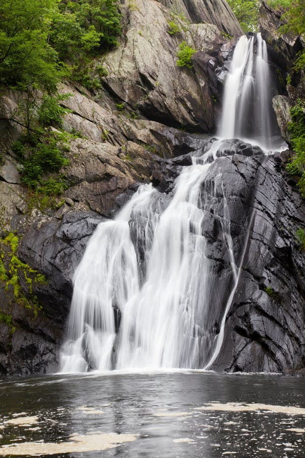 Bottom of High Falls at Overlook Stock Image - Image of grass, minekill ...