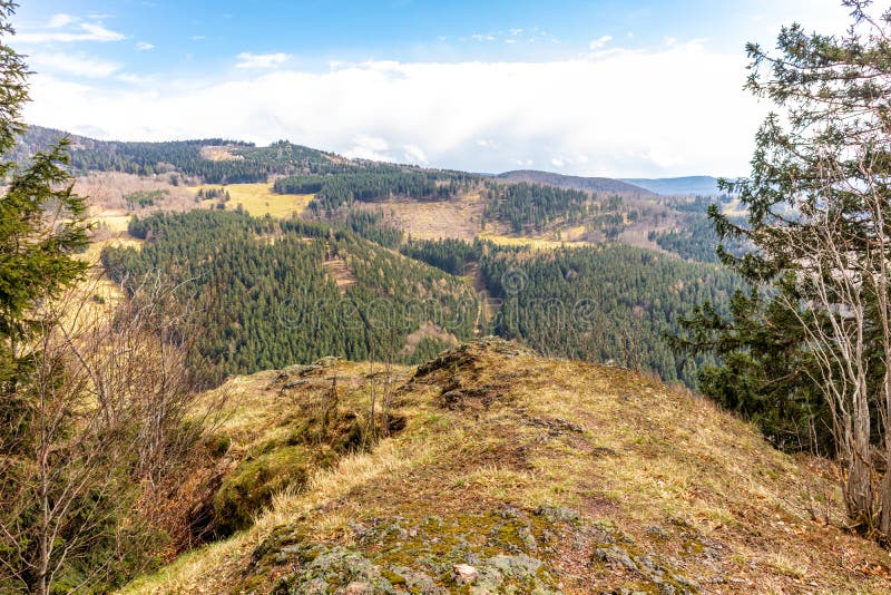 Spring Hike through the Thuringian Forest Near Floh-Seligenthal Stock ...