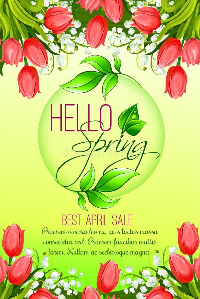 Hello April Tulips Stock Illustrations 207 Hello April Tulips Stock Illustrations Vectors