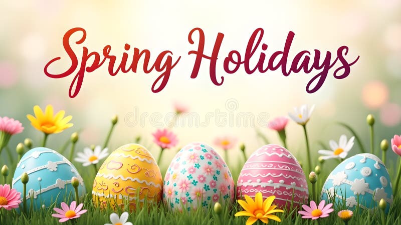 Spring Holidays, Easter Eggs and Flowers. Concept of Spring, Easter ...